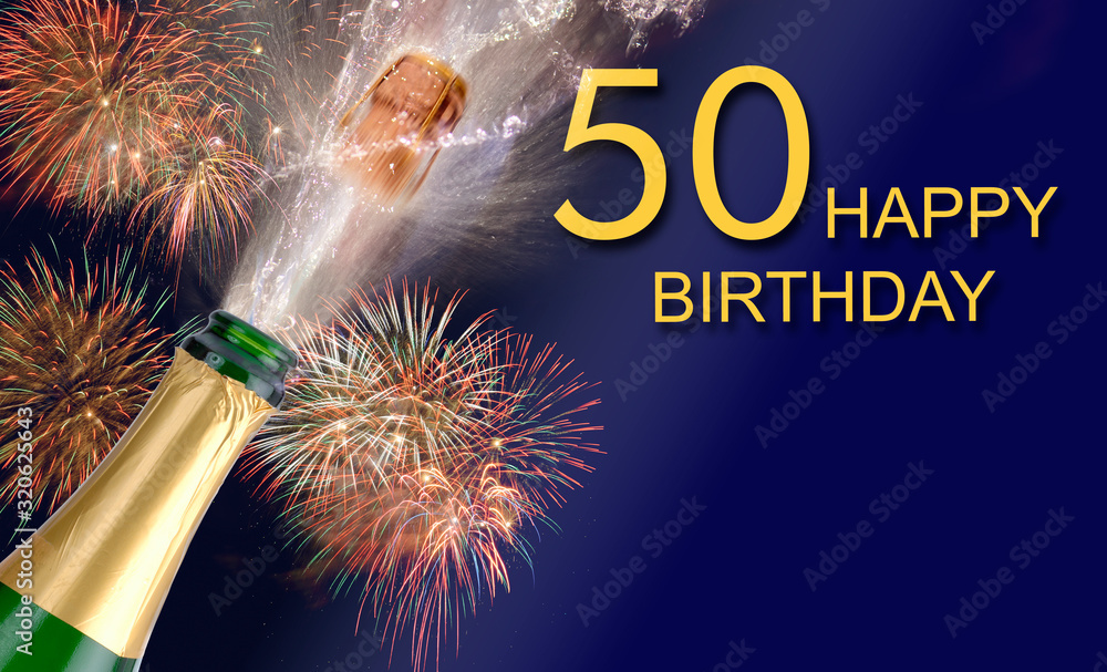 congratulations to happy 50th birthday Stock Photo | Adobe Stock