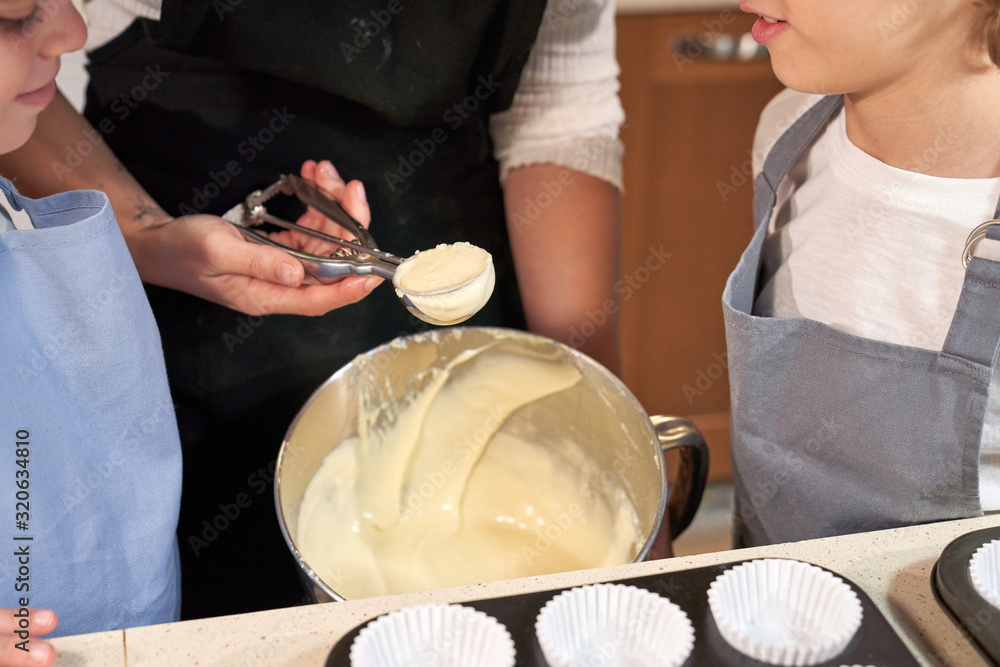 Stock photo of a detail of a hand removing cream with a portioned Ice ...
