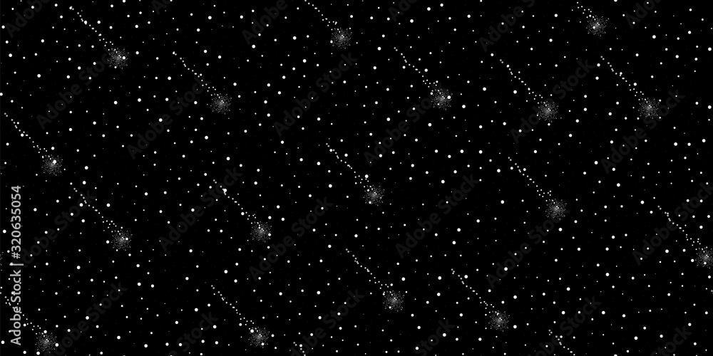 Abstract black background with falling stars for your design. Vector ...