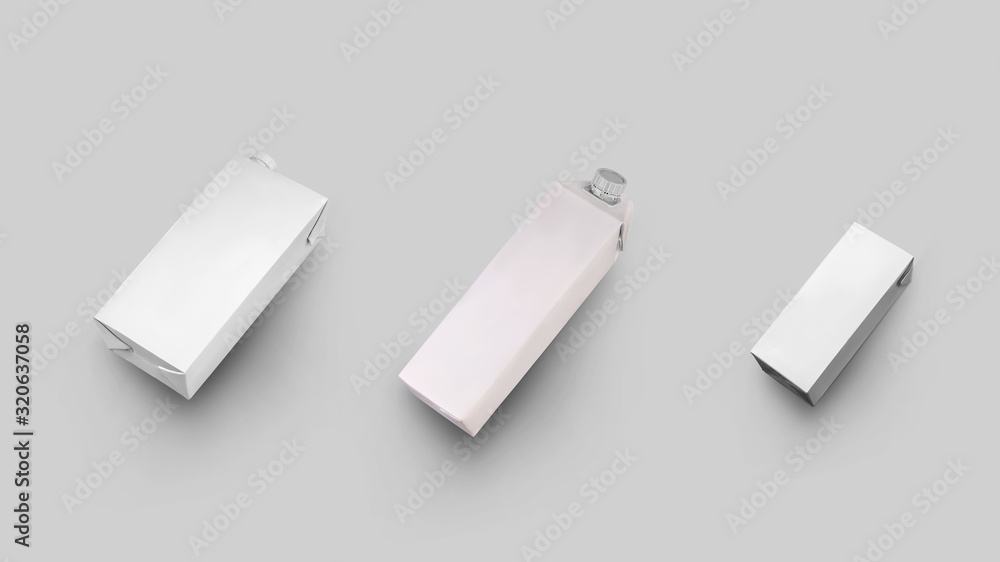 packaging blank cardboard box template for juice and drink, for design ...