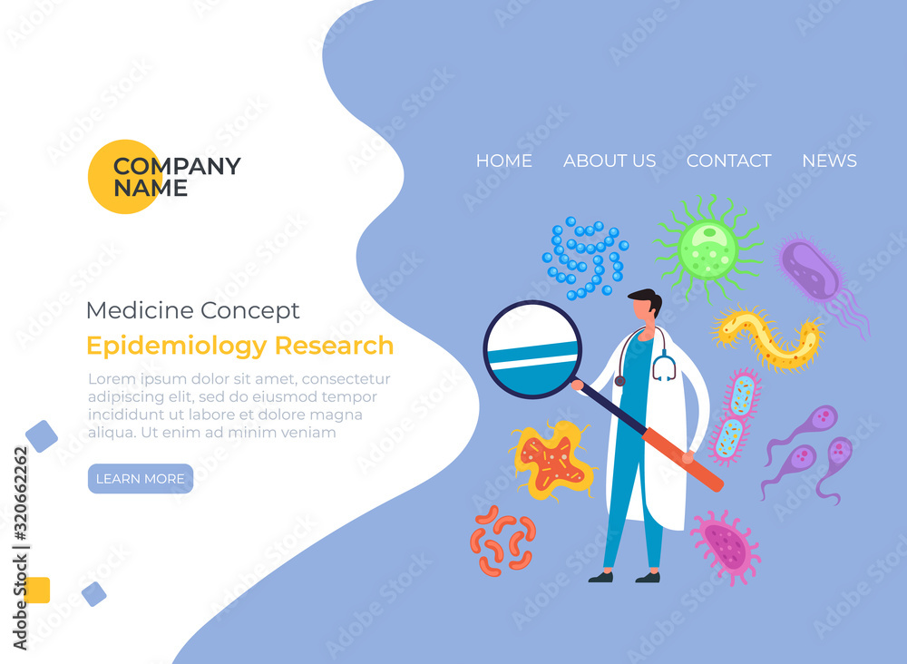 Epidemiology biological laboratory research banner poster concept ...
