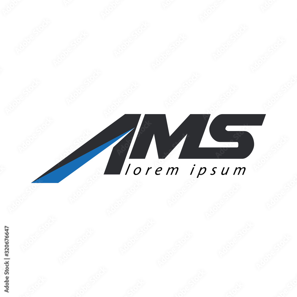 AMS Logo text vector template Stock Vector | Adobe Stock
