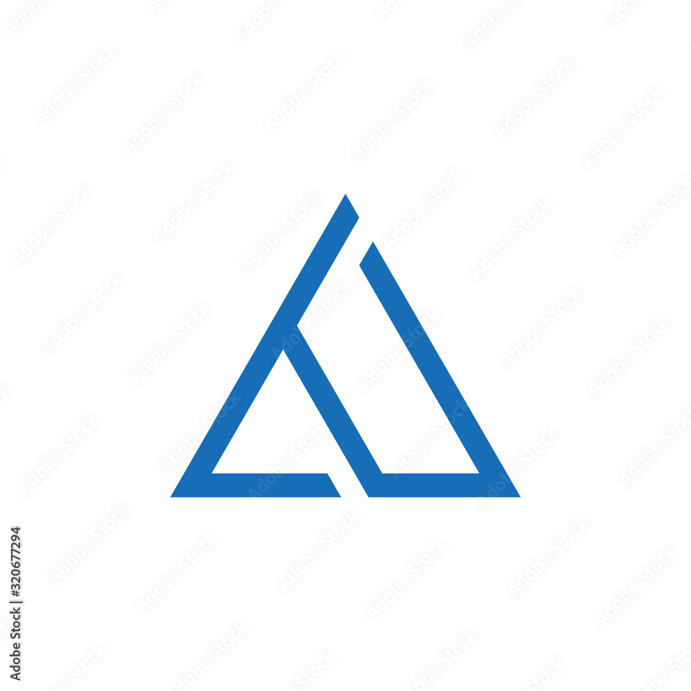 T Letter with Line Triangle Logo Vector Stock Vector | Adobe Stock