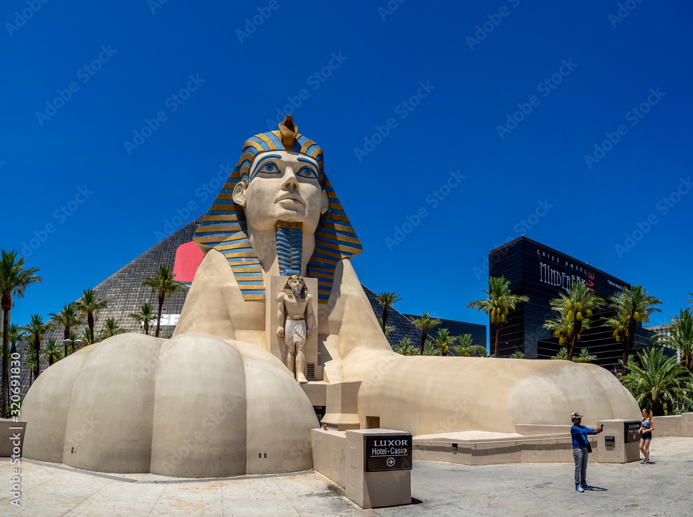 Las Vegas, Nevada / USA - June 9, 2018: Statue of the Sphinx outside ...