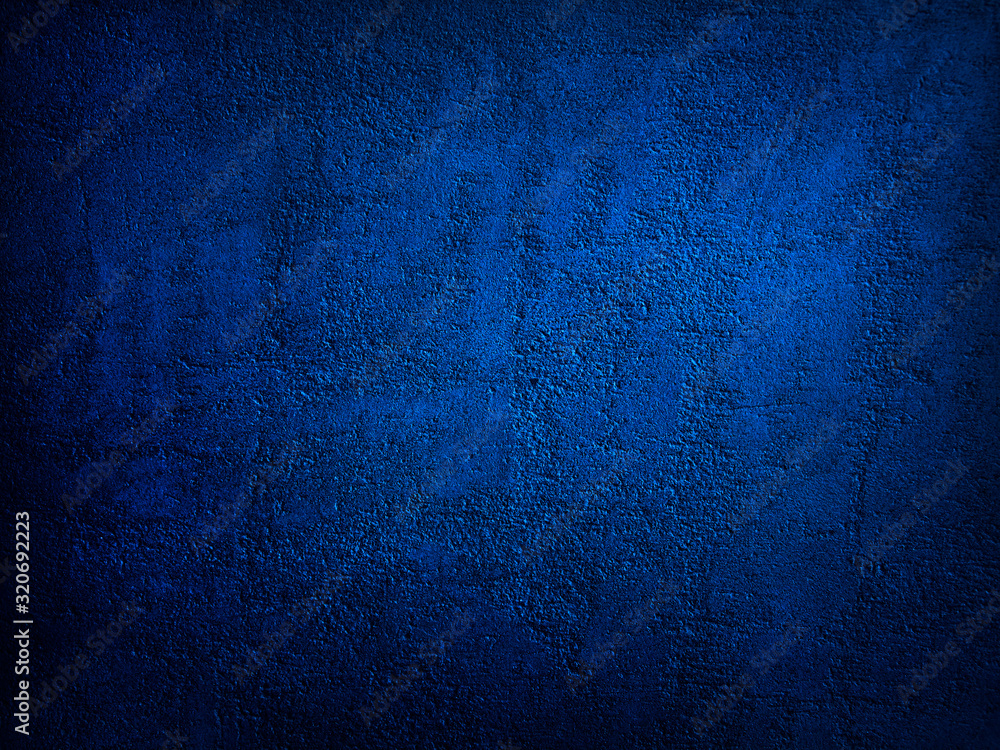 Abstract blue background. Dark blue grunge background. Rough grainy ...