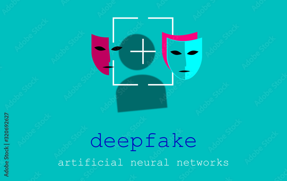 Acronym Deepfake, Deep Fake and false, profound learning. Replacing ...