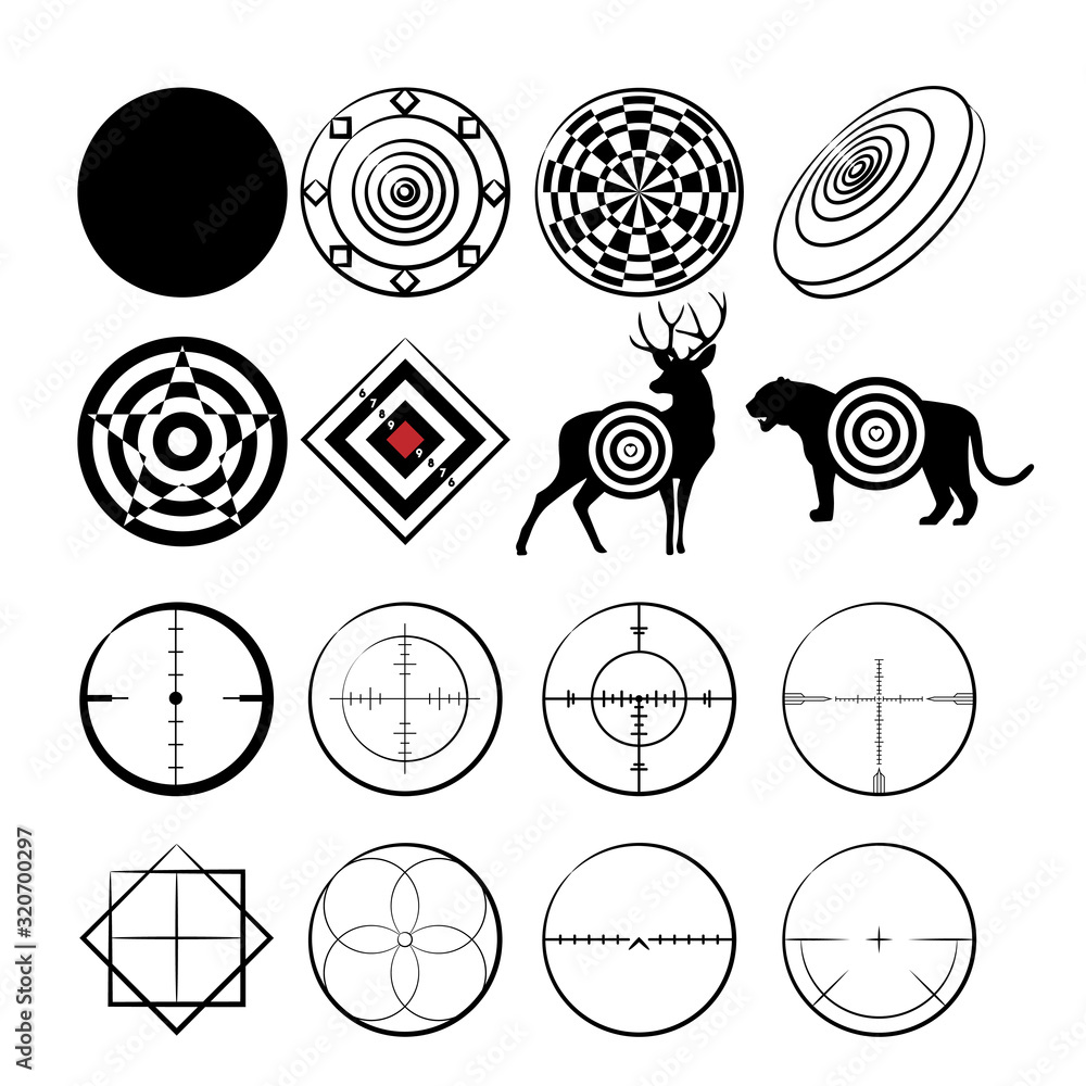target vector set collection graphic clipart design Stock Vector ...