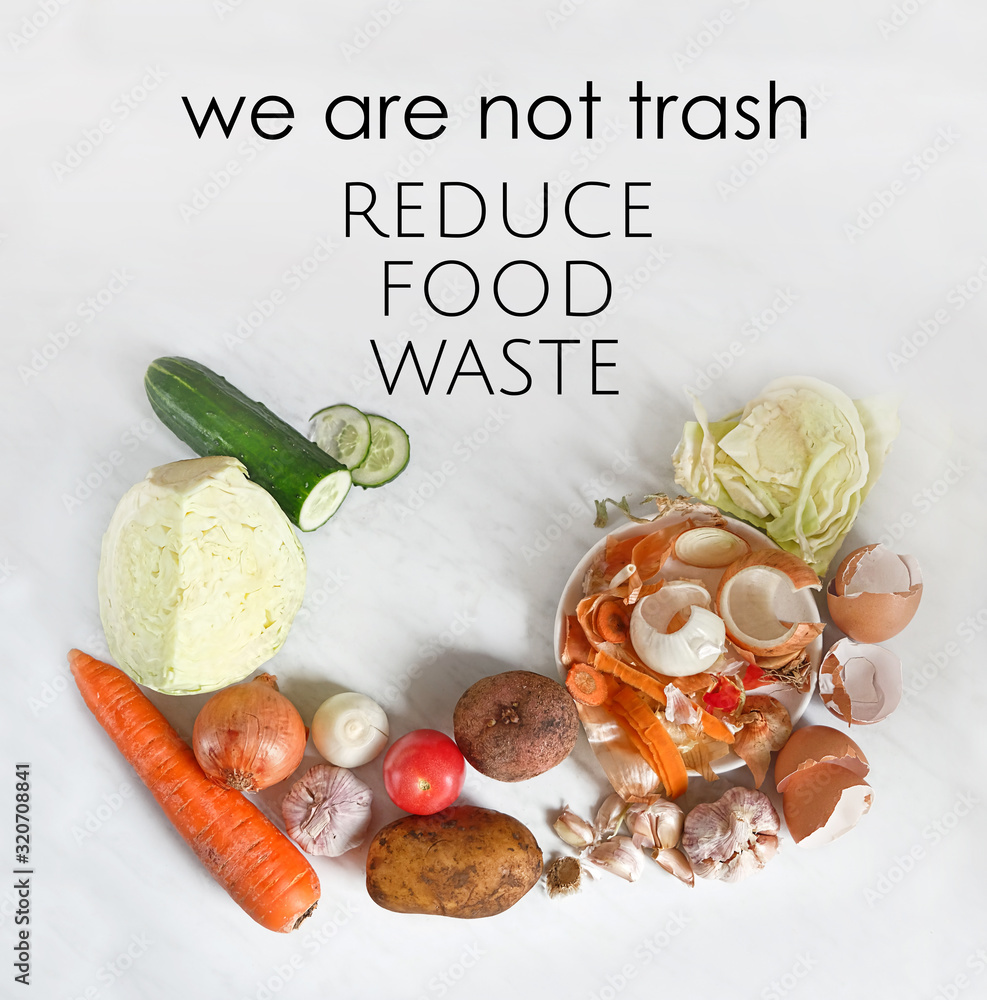 we are not trash. reduce food waste. Organic waste Veggies and Spices ...