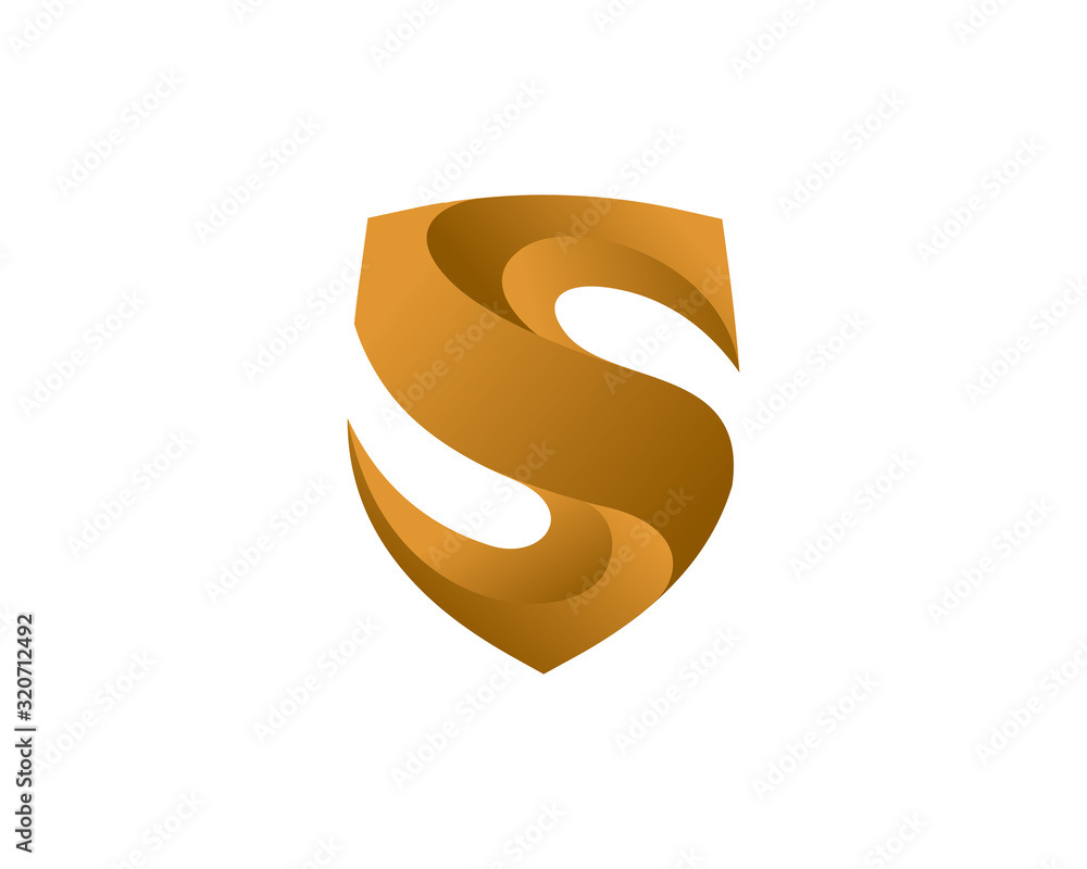 Shield letter S logo template design, emblem, symbol or icon Stock ...
