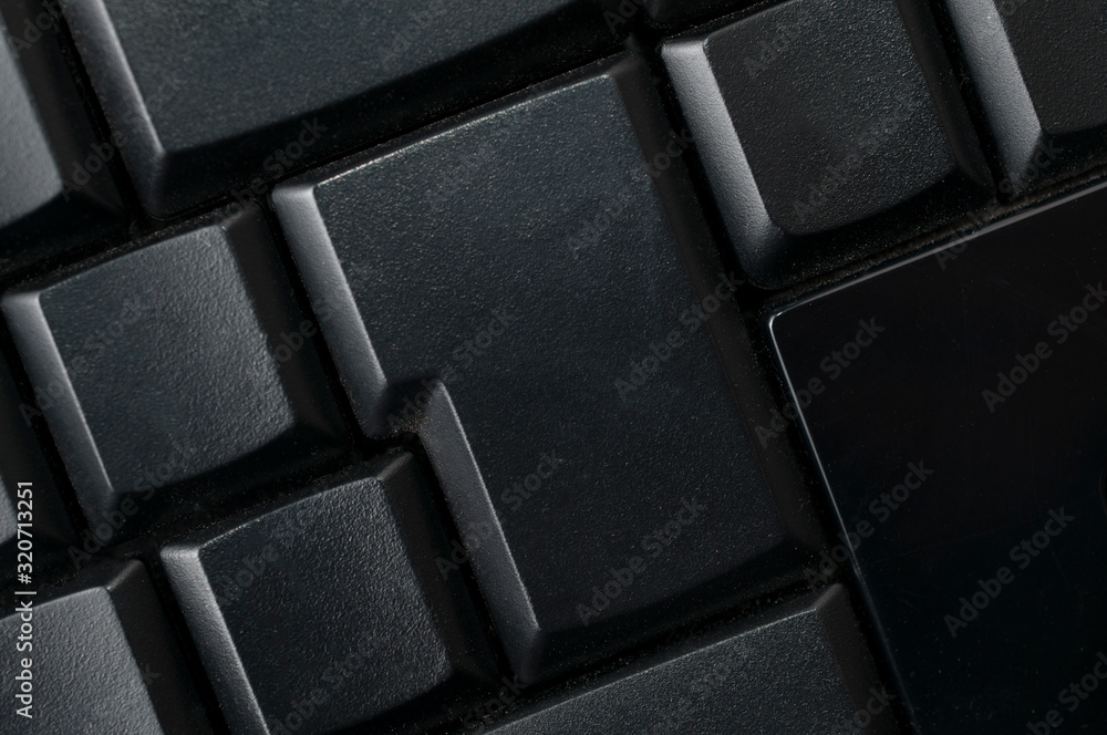 Blank keys on a black computer keyboard Stock Photo | Adobe Stock