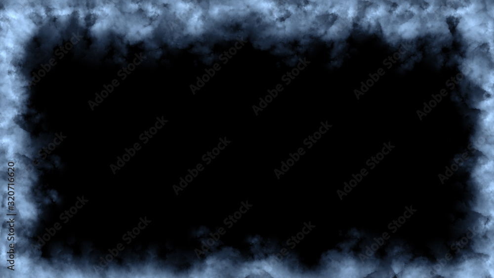 Overlays screen blue smoke border. Vintage old frame texture. Stock ...