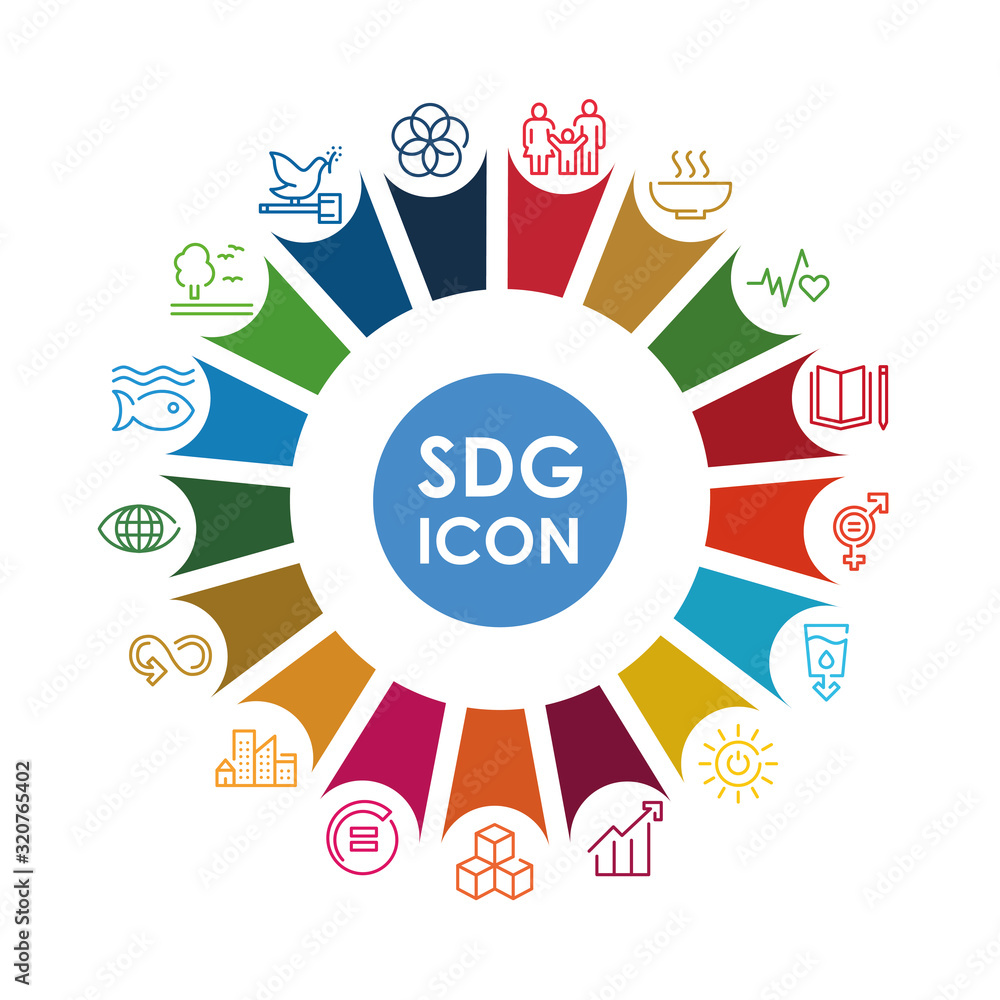 Corporate social responsibility sign. Sustainable Development Goals ...