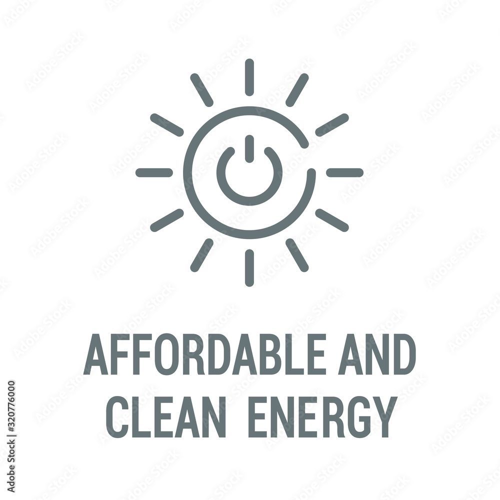 Affordable and clean energy black icon. Corporate social responsibility ...