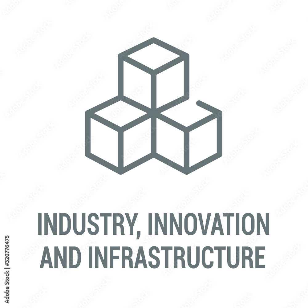 Industry, Innovation and infrastructure black icon. Corporate social ...