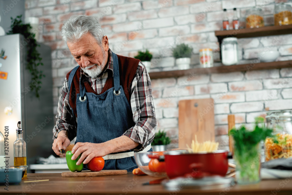 Vintage Man Cooking