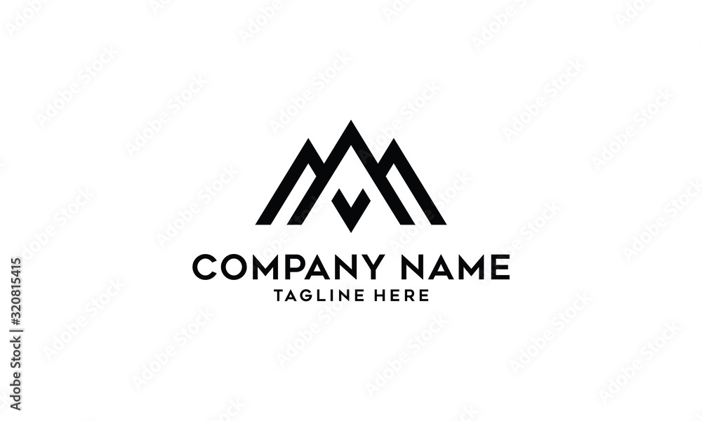 Letter M AM MA Monogram Logo Design Stock Vector | Adobe Stock