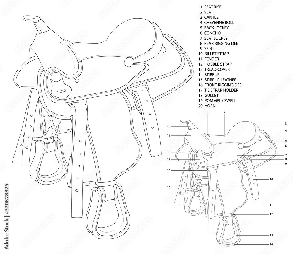Description of the design of a saddle for riding on the example of a ...
