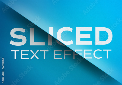 Sliced Text Effect Mockup Stock Template | Adobe Stock