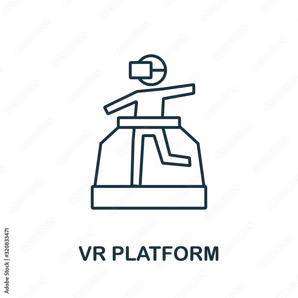 Vr Platform icon from augmented reality collection. Simple line element ...