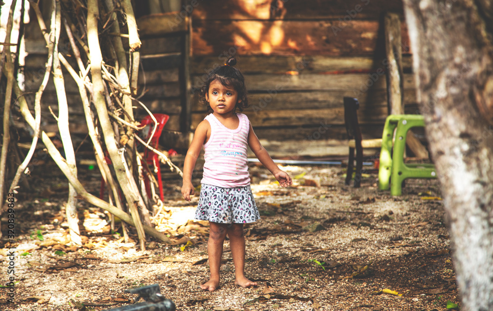 Cute little Mexican girl. Childhood. Portrait of young girl, Mexican ...