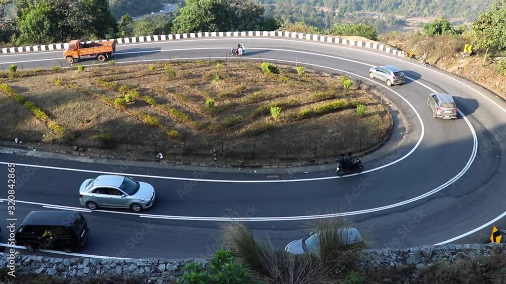 Patratu valley a clean n clear zig zag road in S or Z shape with lush ...