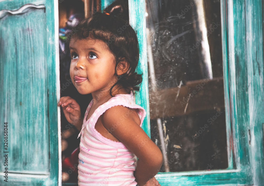 Cute little Mexican girl. Childhood. Portrait of young girl, Mexican ...