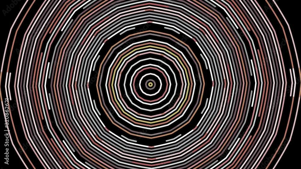 Vidéo Stock Beautiful neon geometric lines and patterns rotating in ...