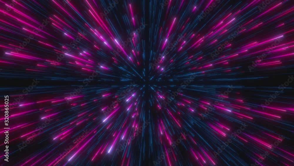 Looped animation. Interstellar travel through space and time at the ...