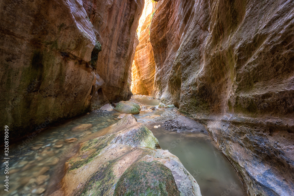 Amazing Avakas gorge, nature landscape, Cyprus. View of the popular ...