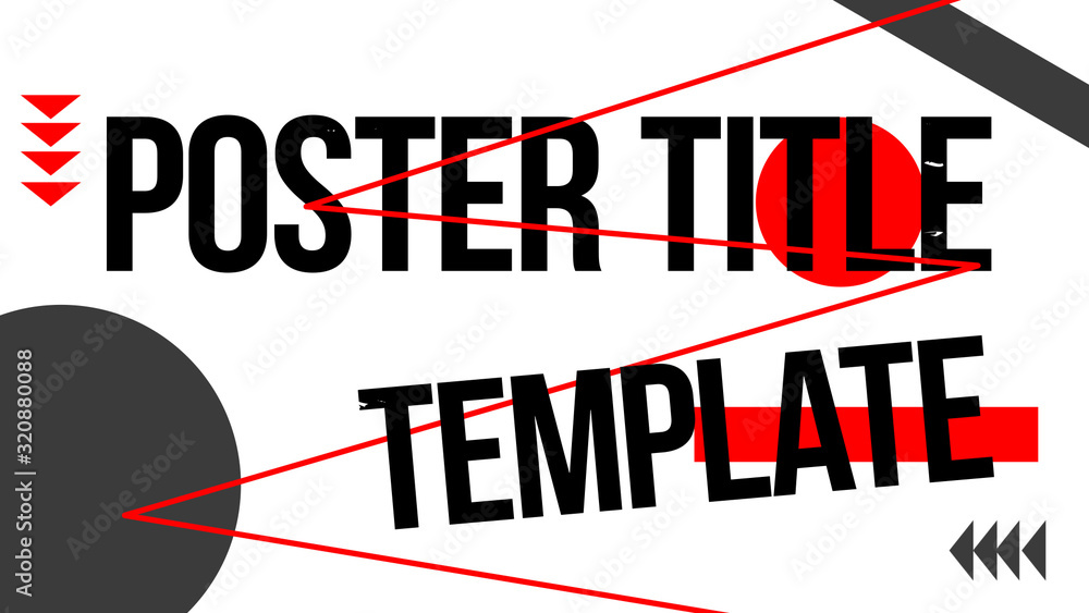 Bold Poster Titles Stock Template | Adobe Stock