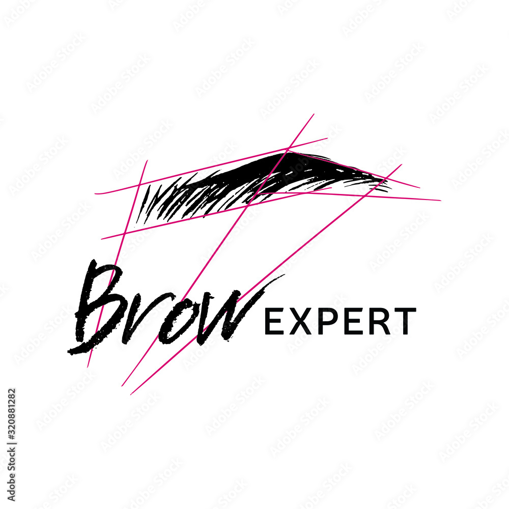 Logo for Eyebrow Expert Stock Vector | Adobe Stock