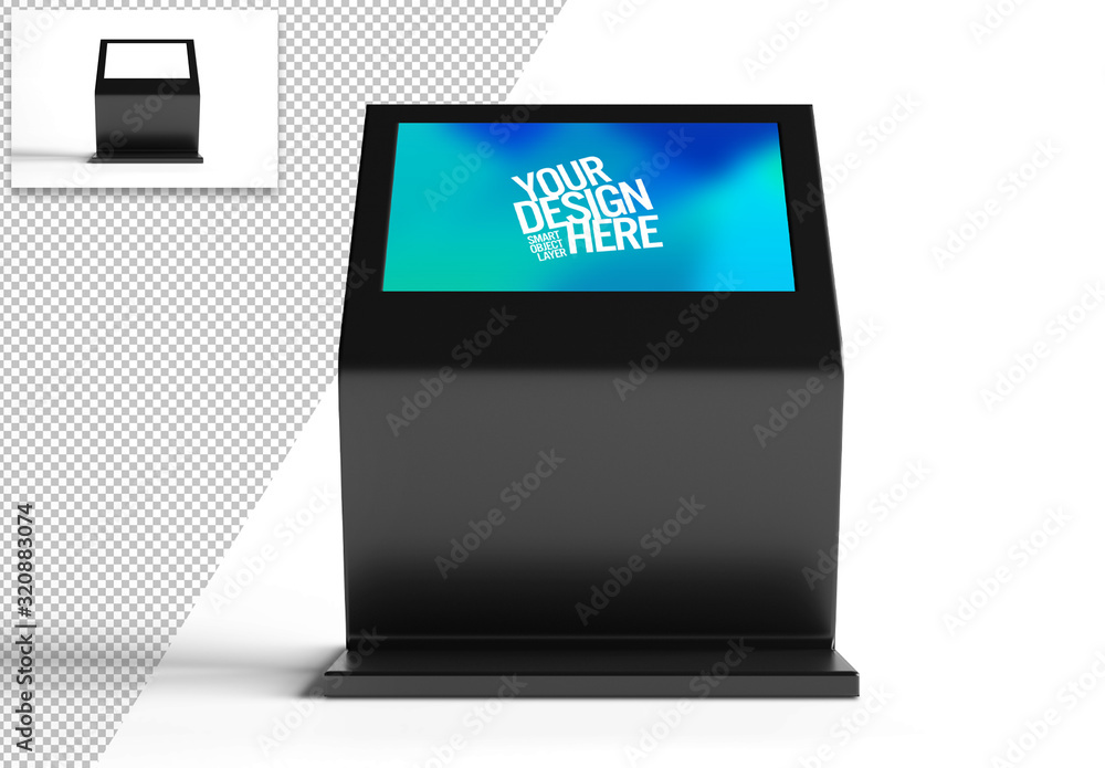Standing Digital Kiosk Mockup Stock Template | Adobe Stock