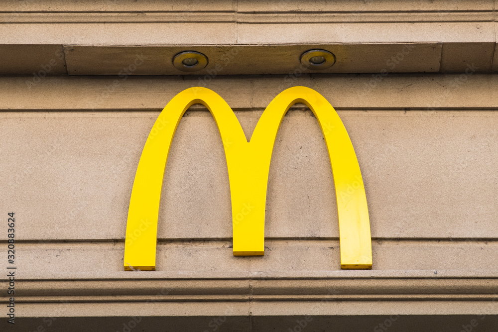 McDonalds Restaurant Sign Stock Photo | Adobe Stock