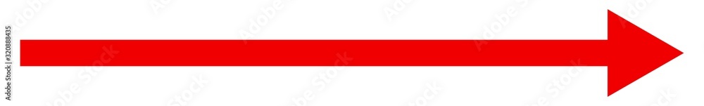 Arrow Long Icon Red | Arrows | Infographic Illustration | Direction ...