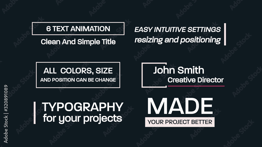 Clean and Simple Title Stock Template | Adobe Stock
