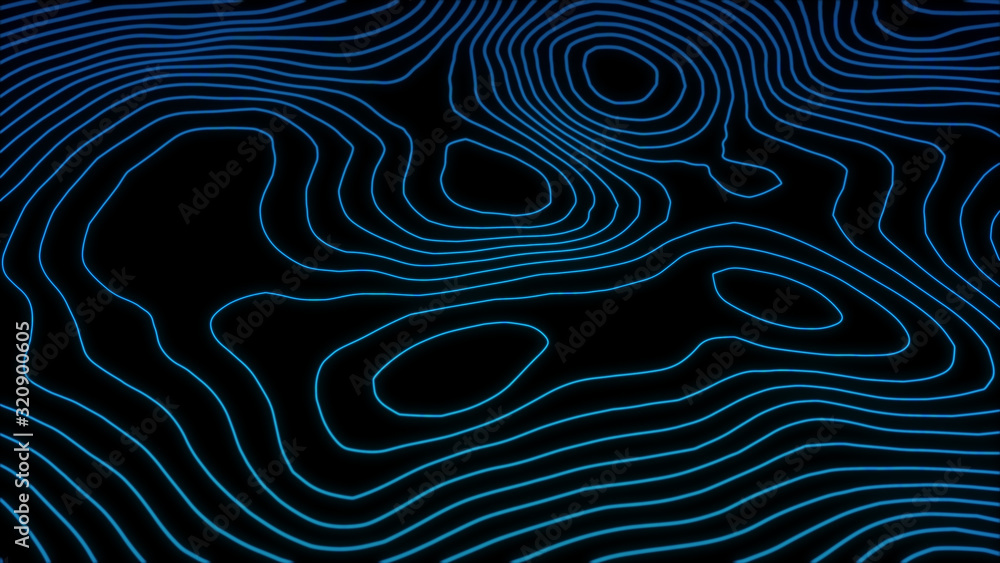 Abstract topographic map background. Concept of geographic map. Wavy ...