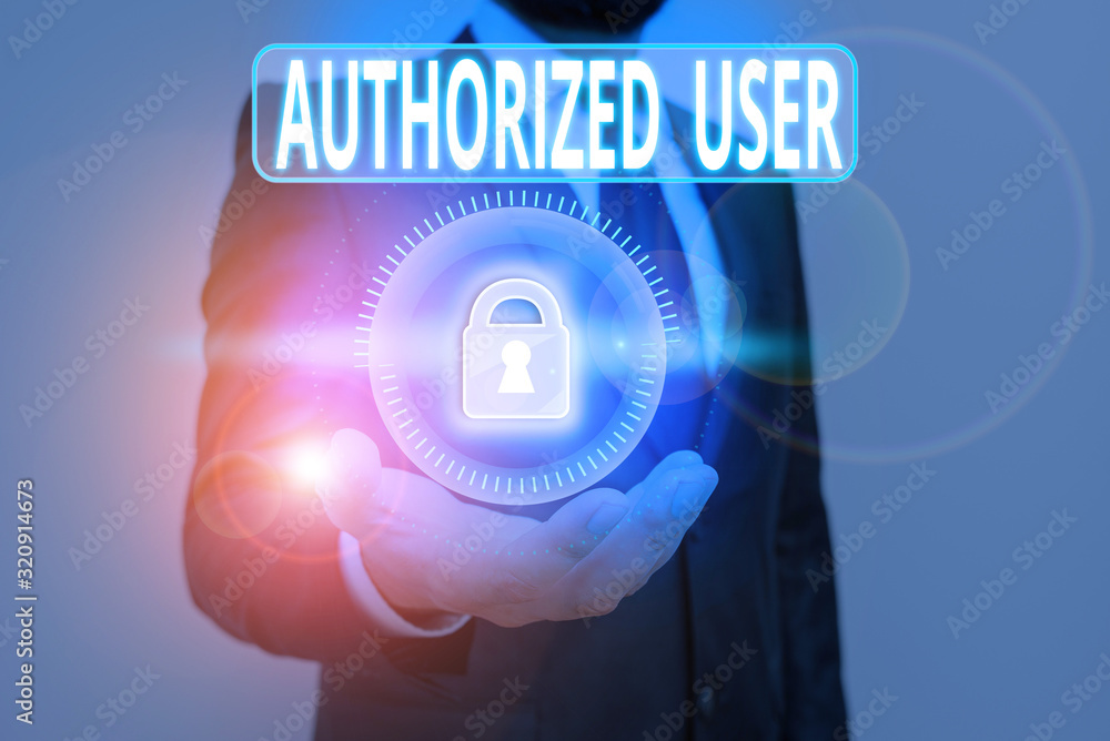 Handwriting text Authorized User. Conceptual photo demonstrating ...