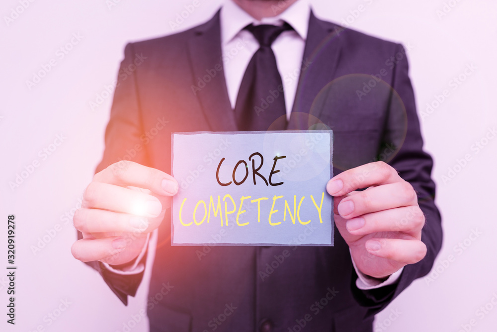 Conceptual hand writing showing Core Competency. Concept meaning ...