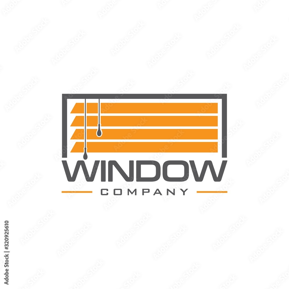 curtain Window symbol logo design template - Vector Stock Vector ...