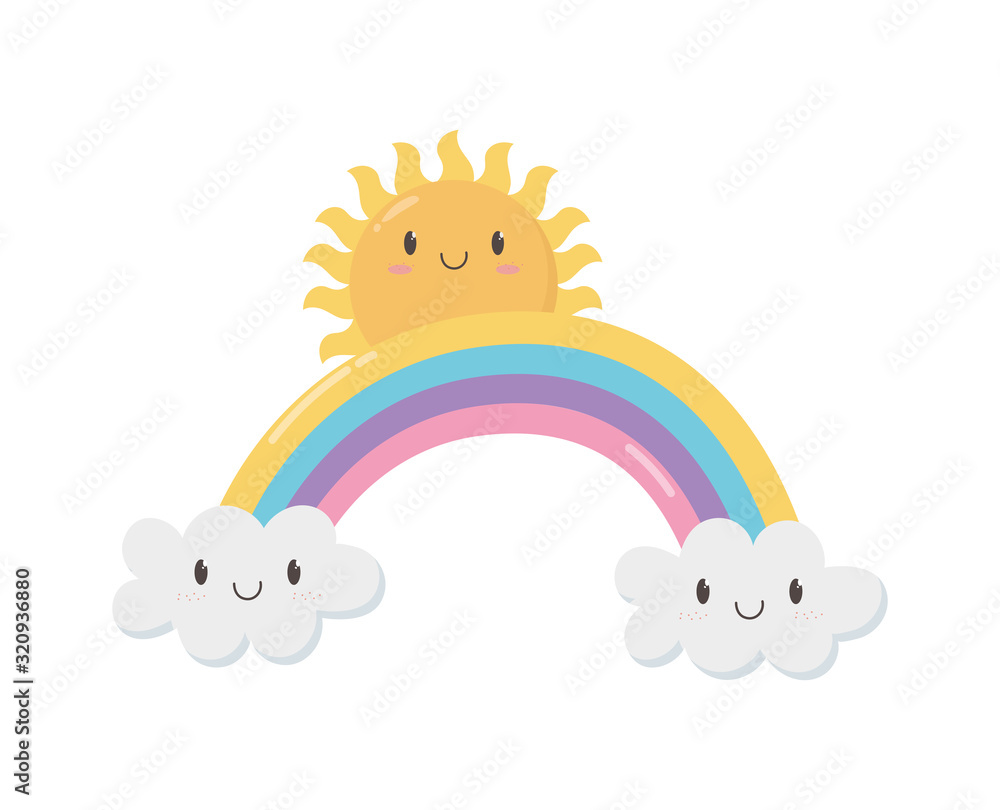 Sun Cloud Rainbow Clipart