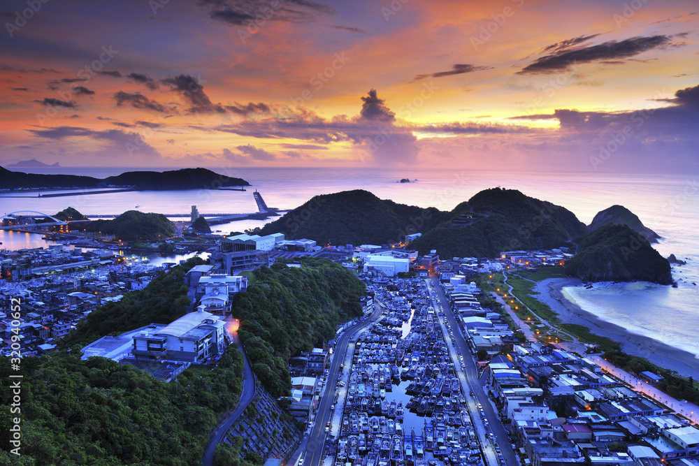 Poster High angle shot of Suao Harbor in Yilan Taiwan – Wall Art ...