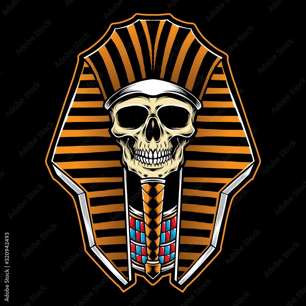 pharaoh skull vector logo illustration Stock Vector | Adobe Stock