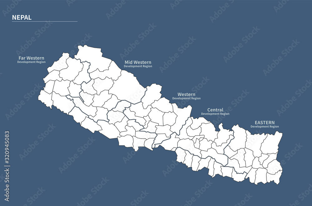 asia countries map. asia map. nepal map. Stock Vector | Adobe Stock
