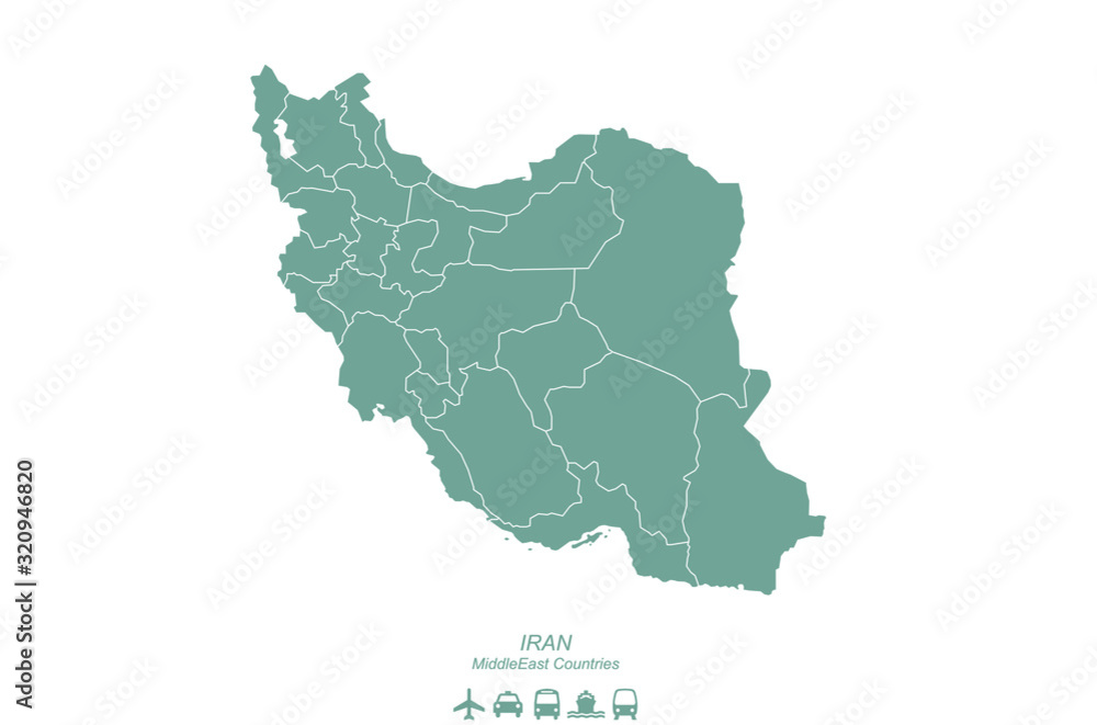 iran map. arab countries map. middle east countries map. Stock Vector ...