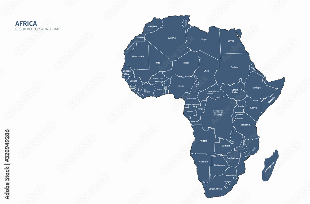 countries of africa map