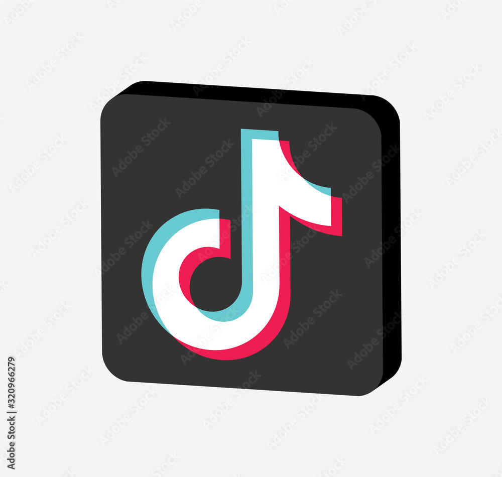 tik tok 3d icon.tik tok 3d logo.tik tok 3d vector.tik tok 3d Stock ...