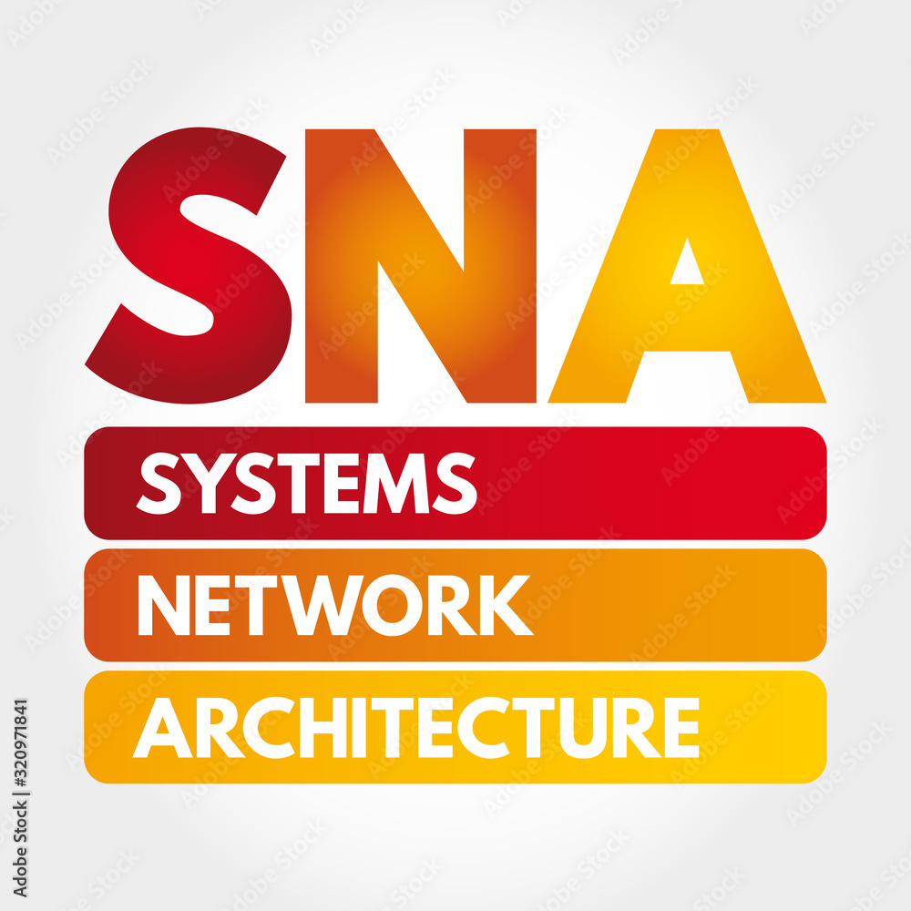 SNA - Systems Network Architecture acronym, technology concept ...