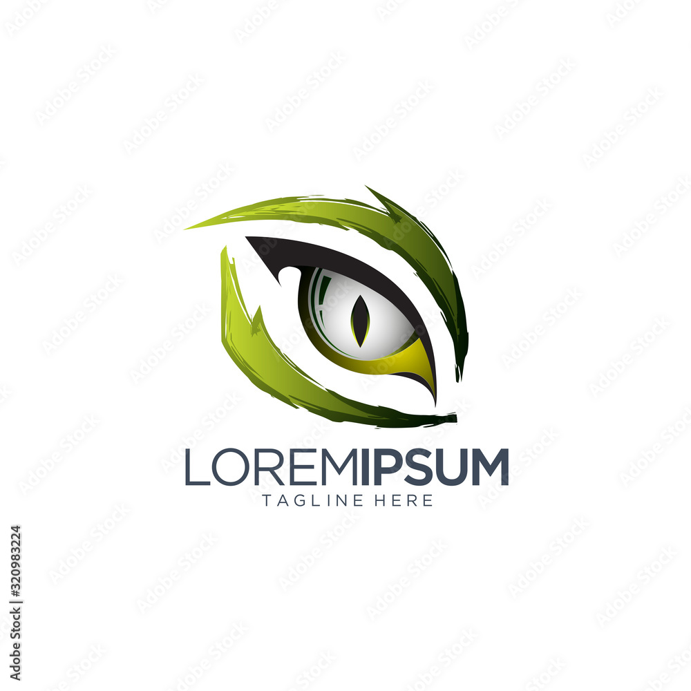 Angry Animal Eyes Logo Vector Template Stock Vector | Adobe Stock