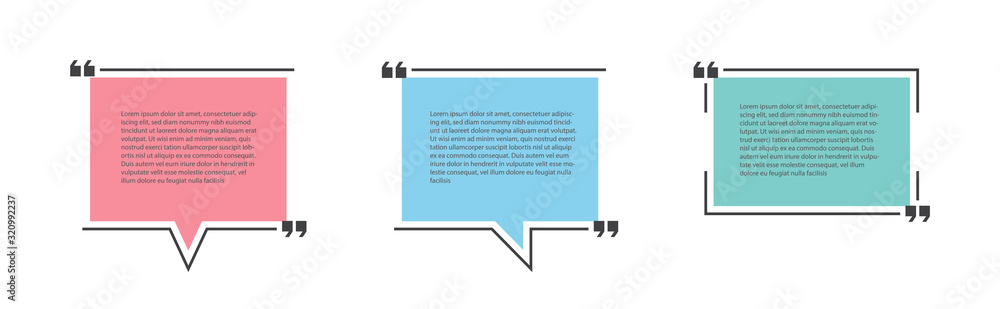 Quote text bubble or note, box or template. Stock Vector | Adobe Stock
