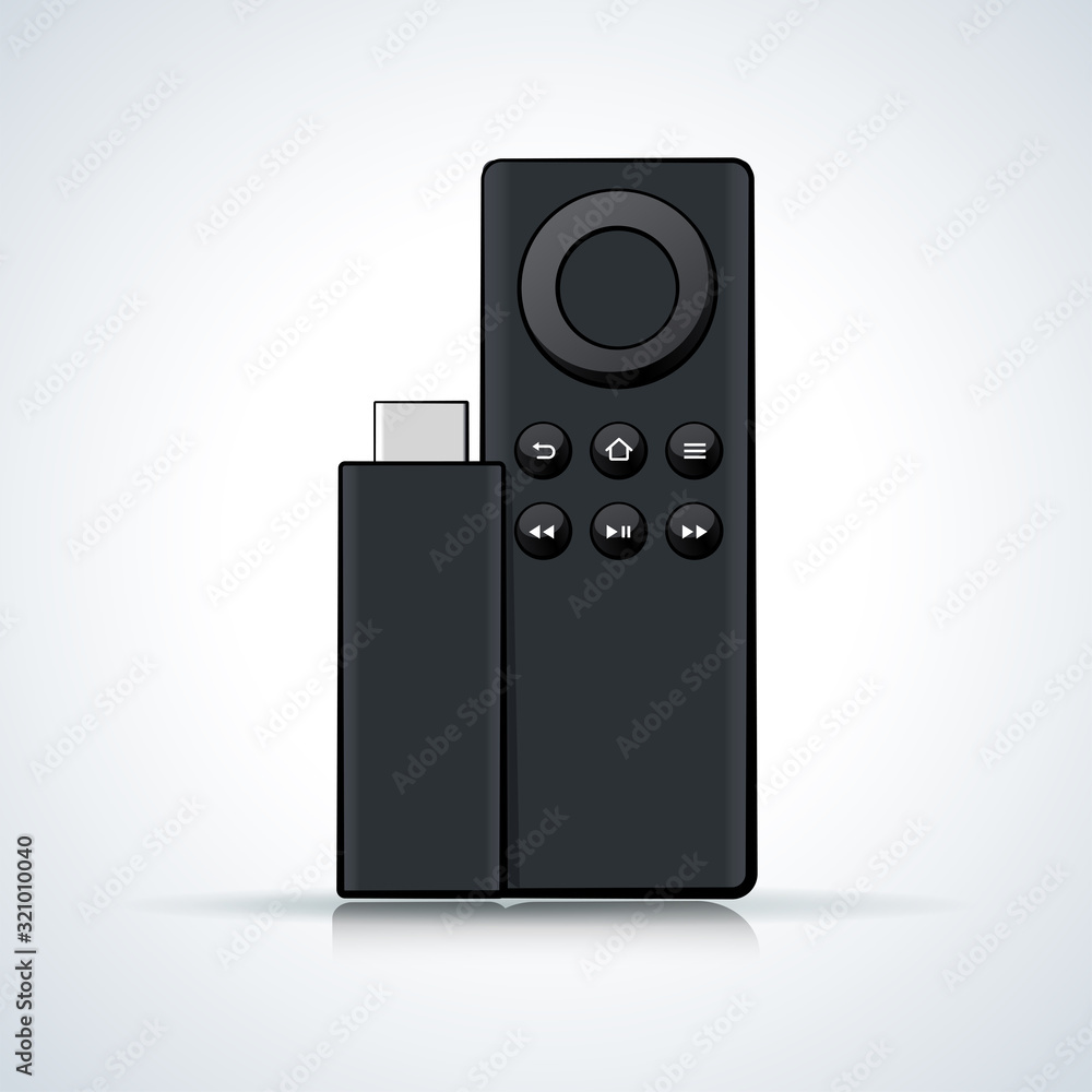 Vector llustration of remote control on white background Stock Vector ...